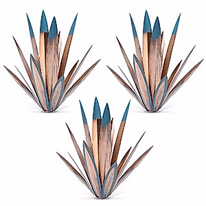 Homight Metal Agave Plants Outdoor Decor Mexican Yard Art Plants Garden Decor for Outside Metal Art Flowers Gifts for Butterflies Bees Birds for Gifts (3big)