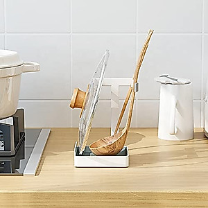 Utensil And Pot Lid Holder - Spoon Rest For Stove Top - Lid Holder For Kitchen - Tablet holder - Kitchen Organizer - Modern Sleek Design