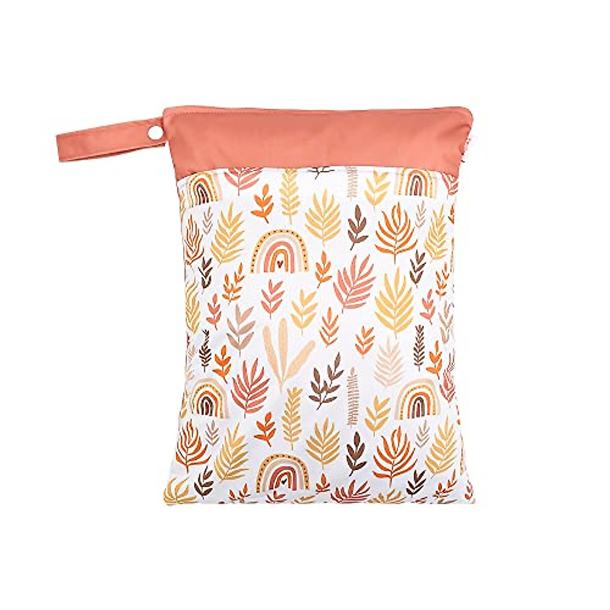 MOMIGO 4 pcs/set Wet Dry Bags for Baby Cloth Diapers - Reusable, Washable for Stroller, Diapers, Travel Bags, Gym Bag (Pink)