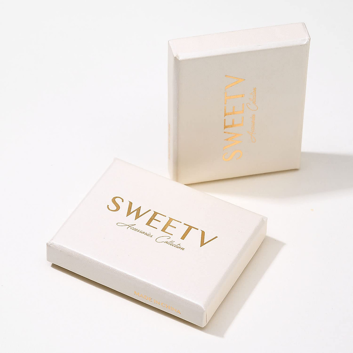 SWEETV 14K Gold Plated Hoop Earrings for Women 40mm Twisted Big Hoops 925 Sterling Silver Post Earrings Sensitive Ears