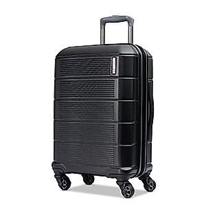 American Tourister Stratum 2.0 Expandable Hardside Luggage with Spinner Wheels, Jet Black, Carry-on