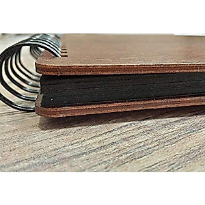 Funeral Guest Book Personalized Wooden Memorial Guestbook 8.5x7" Made in USA Black Mahogany Oak Wood Hardcover Finish Celebration of Life