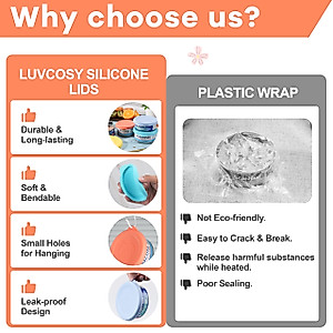 Luvcosy 4PCs Silicone Food Can Lid for 3.4-inch Can, Can Toppers Compatible with StarKist 5oz Tuna Can and Kirkland 7oz Tuna Can, Can Cover for Canned Good, Freezer Dishwasher Safe (Can NOT Included)