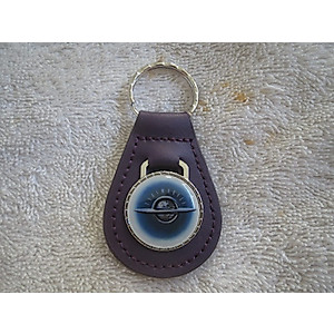 1930's 1940's 1950's OLDS WORLD VINTAGE LOGO LEATHER KEYCHAIN - PURPLE