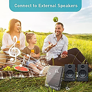 CD Player Portable, MONODEAL Portable Rechargeable CD Player with Dual Headphones Jack, Small Anti-Skip CD Player for Car/Travel/Home Portable, Personal CD Player for Adults Kids (Dark Brown)