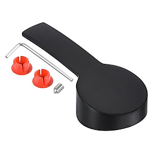 uxcell Single Lever Faucet Handle for 35mm Cartridge Zinc Alloy Faucet Handle Replacement for Kitchen Bathroom Shower, Black 4.1'' Length