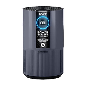 Shark HP102PETPR Clean Sense Air Purifier for Home, Allergies, Pet Hair, HEPA Filter, 500 Sq Ft Small Room, Bedroom, Captures 99.98% of Particles, Pet Dander, Fur, Allergens & Odor, Portable, Imperial