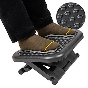 Mind Reader Rest Ergonomic Foot, Pressure Relief for Comfort, Back, and Body, 1-Pack, Black