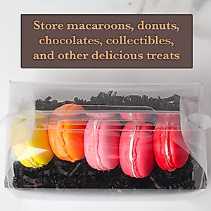 Spec101 Clear Gable Boxes for Party Favors - 50pk 3.5x6.3in Clear Gift Boxes with Handles for Bakery and Birthday Party