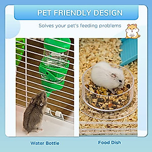 PawHut 3-Tier Large Hamster Cage with Tubes and Tunnels, Portable Carry Handles, Toy-Filled Steel Small Animal House, Includes Exercise Wheel, Water Bottle, Food Dish, 23" x 14" x 18.5", Light Blue