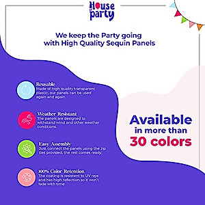 HOUSE OF PARTY Pink Shimmer Wall Backdrop - 24 Panels Round Sequin Shimmer Backdrop for Birthday Decorations | Wedding, Graduation & Bachelor Party Supplies