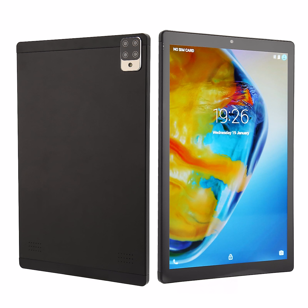 Airshi Student Tablet, 10 Inch 5000mAh IPS Screen Desktop Tablet 3 Card Slots for Travel (US Plug)