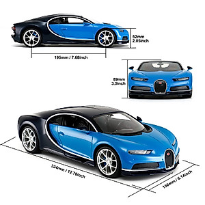 RASTAR RC Bugatti Chiron Remote Control Car, 1/14 Bugatti Chiron RC Car - Blue