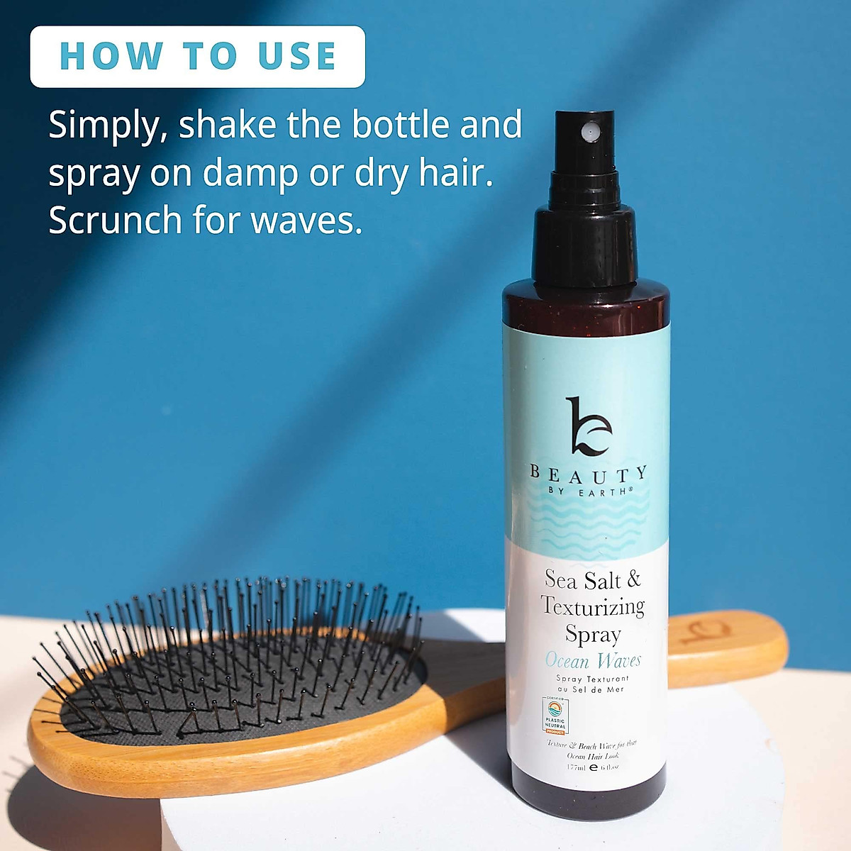 Sea Salt Spray for Textured Beach Waves & Volume - USA Made with Organic Ingredients, Texturing & Volumizing Spray for Fine Hair for Men & Women