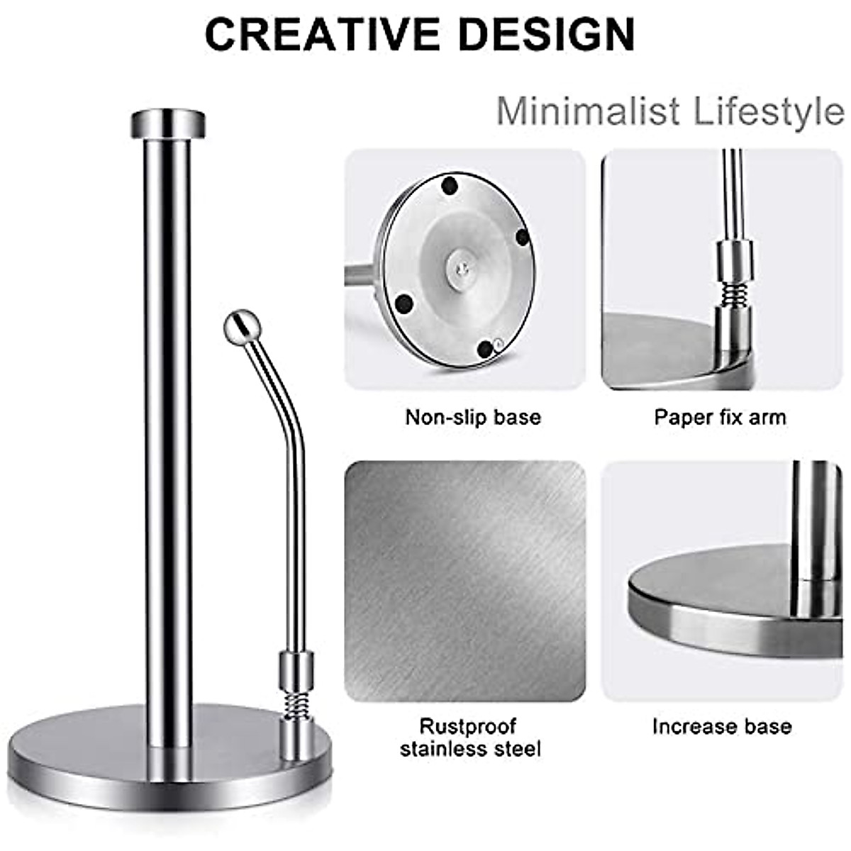 Kitchen Paper Roll Holder Paper Towel Rack Dining Table Kitchen Paper Roll Holder Vertical Paper Towel Storage Rack