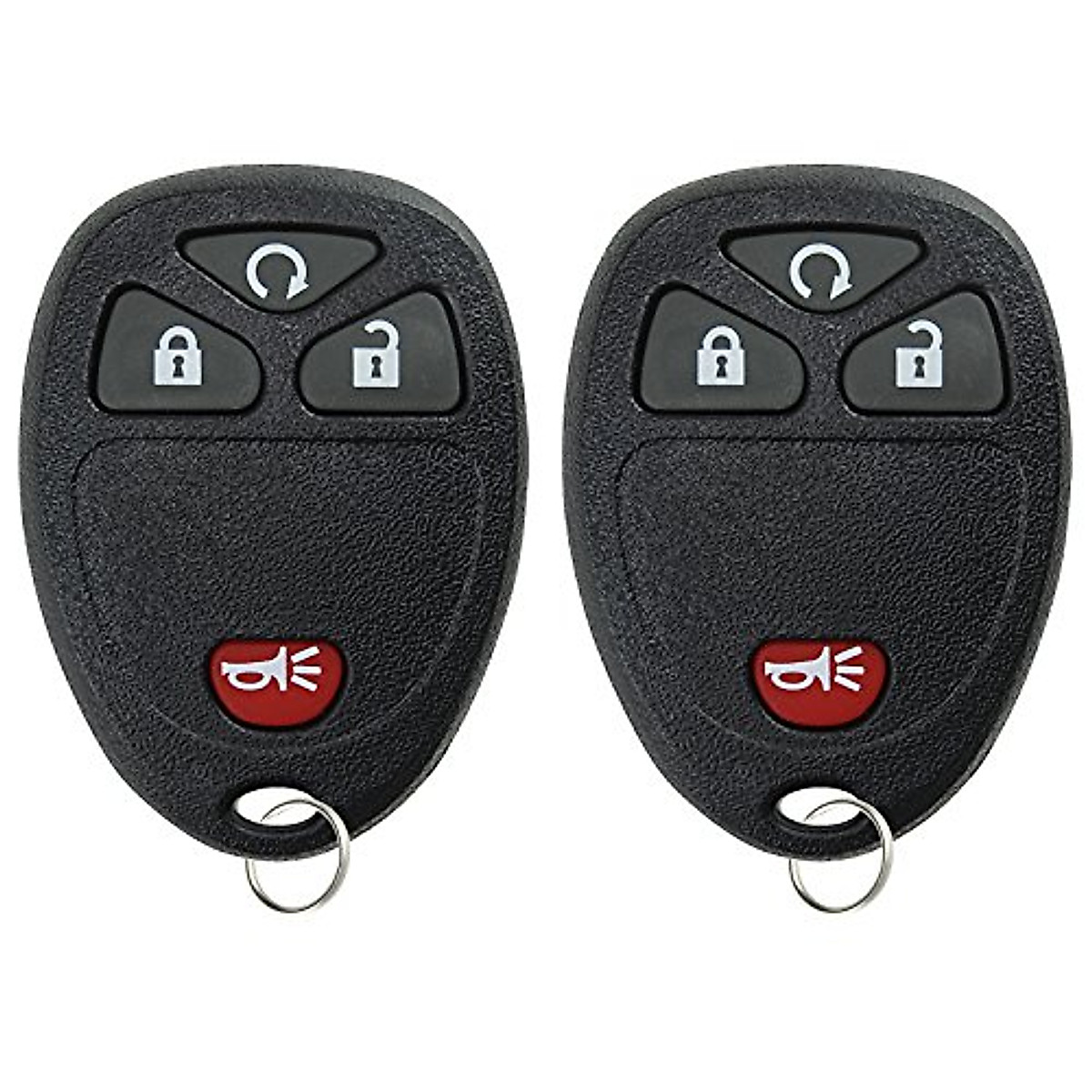 KeylessOption Keyless Entry Remote Control Car Key Fob Replacement for 15114374 (Pack of 2)