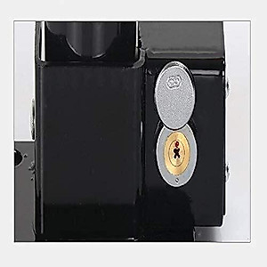 T-Shaped Car Parking Space Lock Bollard Folding Parking Barrier Safety Barrier Lane Interceptor Security Posts for Private Spaces Parking with Screws & Key (Black 55x40cm)