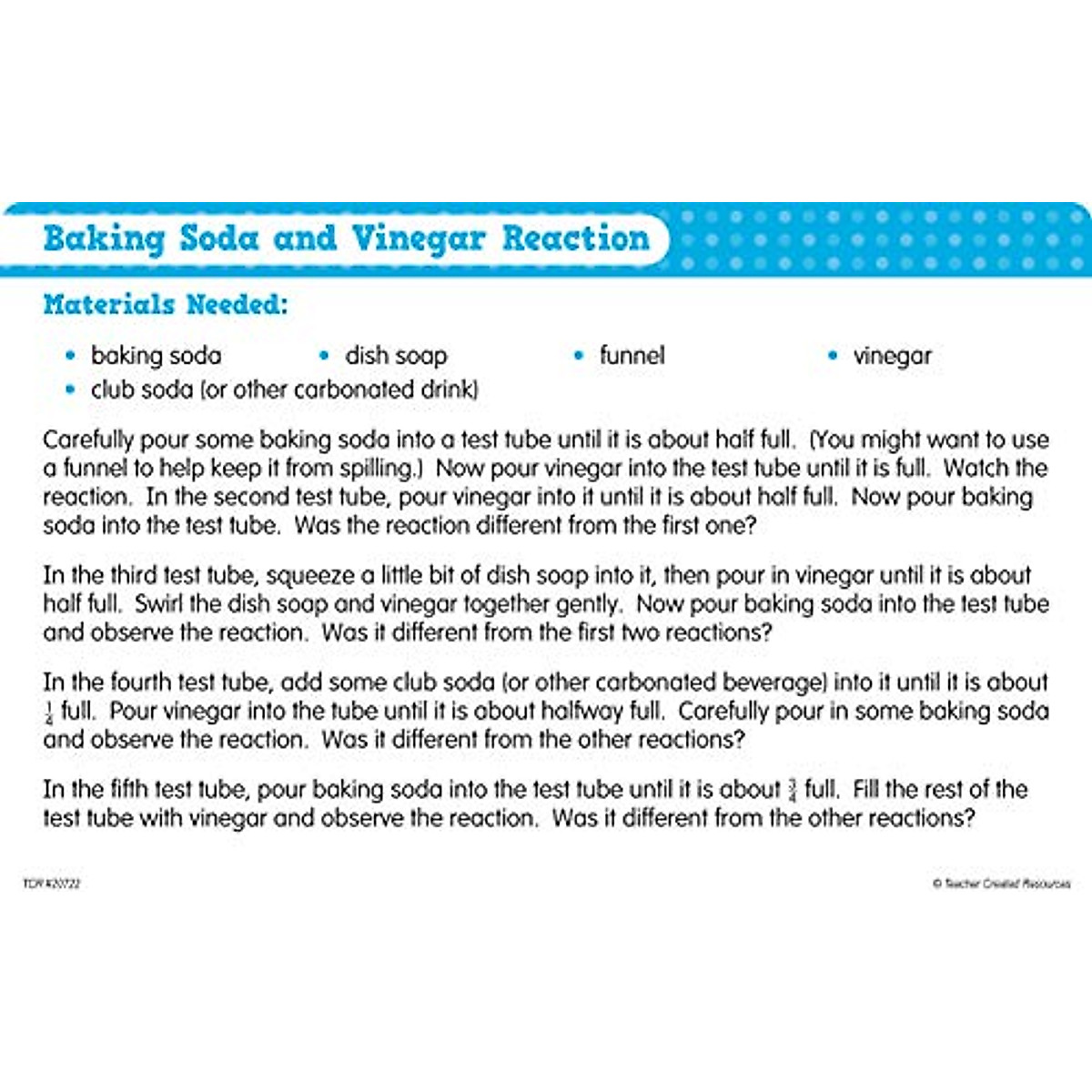 Teacher Created Resources Up-Close Science: Test Tube & Activity Card Set (20722)