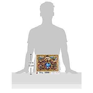 Ceaco - Thomas Kinkade - Disney Dreams Collection - Mickey's 90th Birthday Collage - 1500 Piece Jigsaw Puzzle,Golden Color, 3401-29, 32 x 24