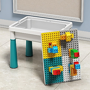 Pairez Toys Small Activity Table for Toddlers 1-3, Kids Sensory Table for Playing Building Blocks, Marble Run Toy, Sand & Water, Color Dough, Art & Craft, Drawing & Learning (Small)