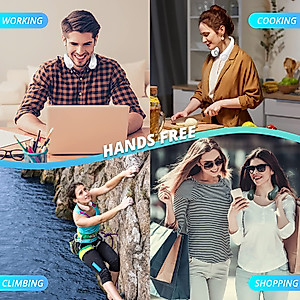 CuFun Portable Neck Fan, Hands Free USB Rechargeable Bladeless Fan, Mini Personal Neck Fan with Long-lasting Battery, 360° Cooling, Super Quiet, 3 Speeds for Outdoor & Indoor, White