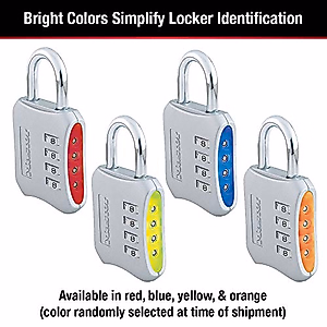 Master Lock Resettable Combination Locker Lock, Lock for Gym and School Lockers, Colors May Vary