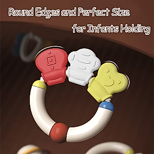 LAFALA Baby Toys 3-6 Months Baby Rattle Set Teething Toys for Babies 0-6 Months 11 PCS 4 Month Old Toys for Babies Teether Baby Essentials with Storage Box Infant Toys Newborn Toys Baby Girls Gifts