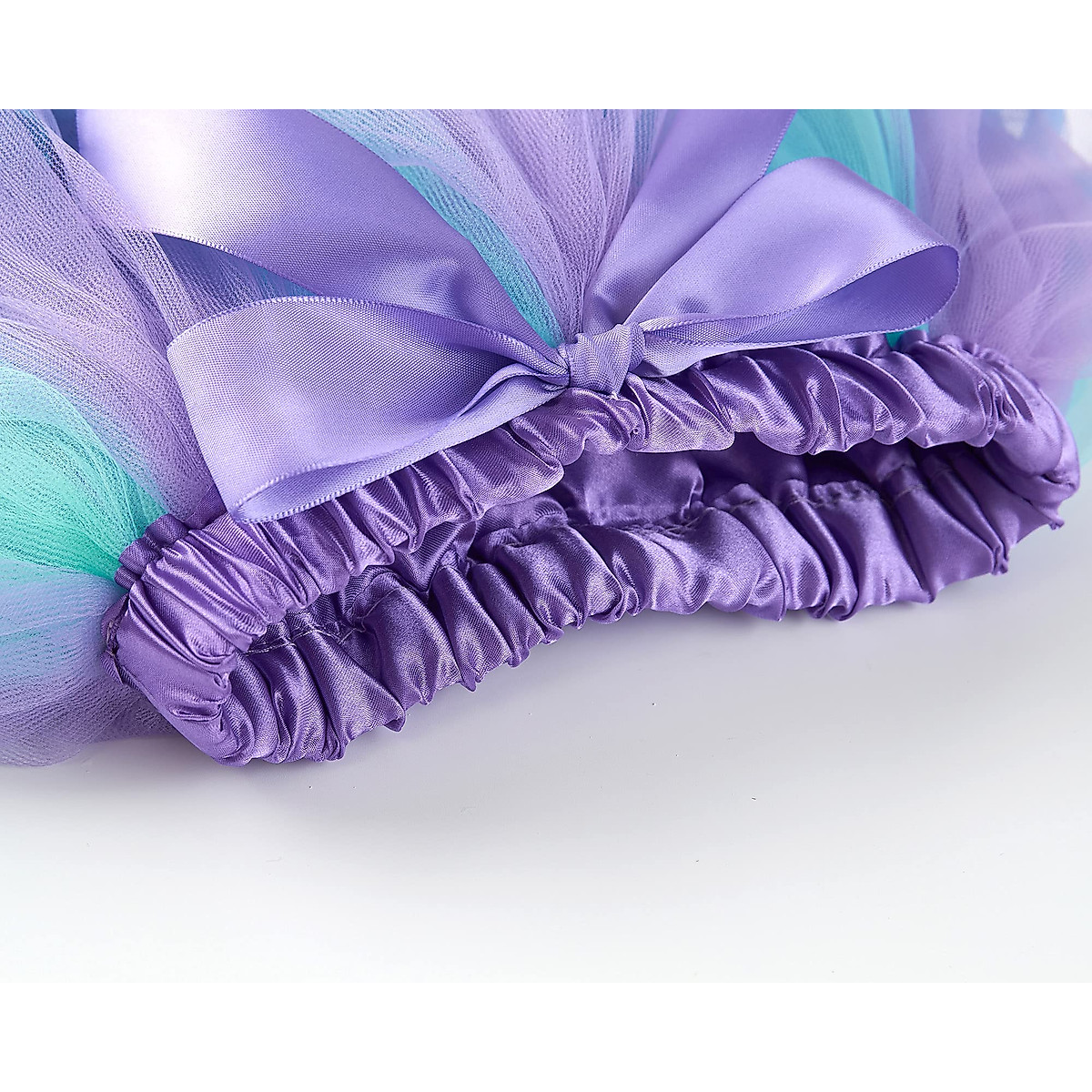 First 1st Birthday Girl Outfit Baby Mermaid Party Tutu Skirt with One Crown Headband