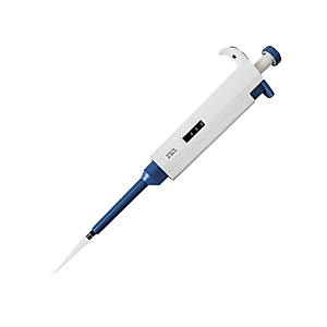 Starter Set of 3 Variable Volume Single Channel Pipettes, Adjustable Pipettors, 2-20, 20-200, 100-1000 microliter