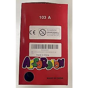 Mini Accordion 10 keys Button Kids Accordian,Musical Instrument,Accordions for Beginners (Red)