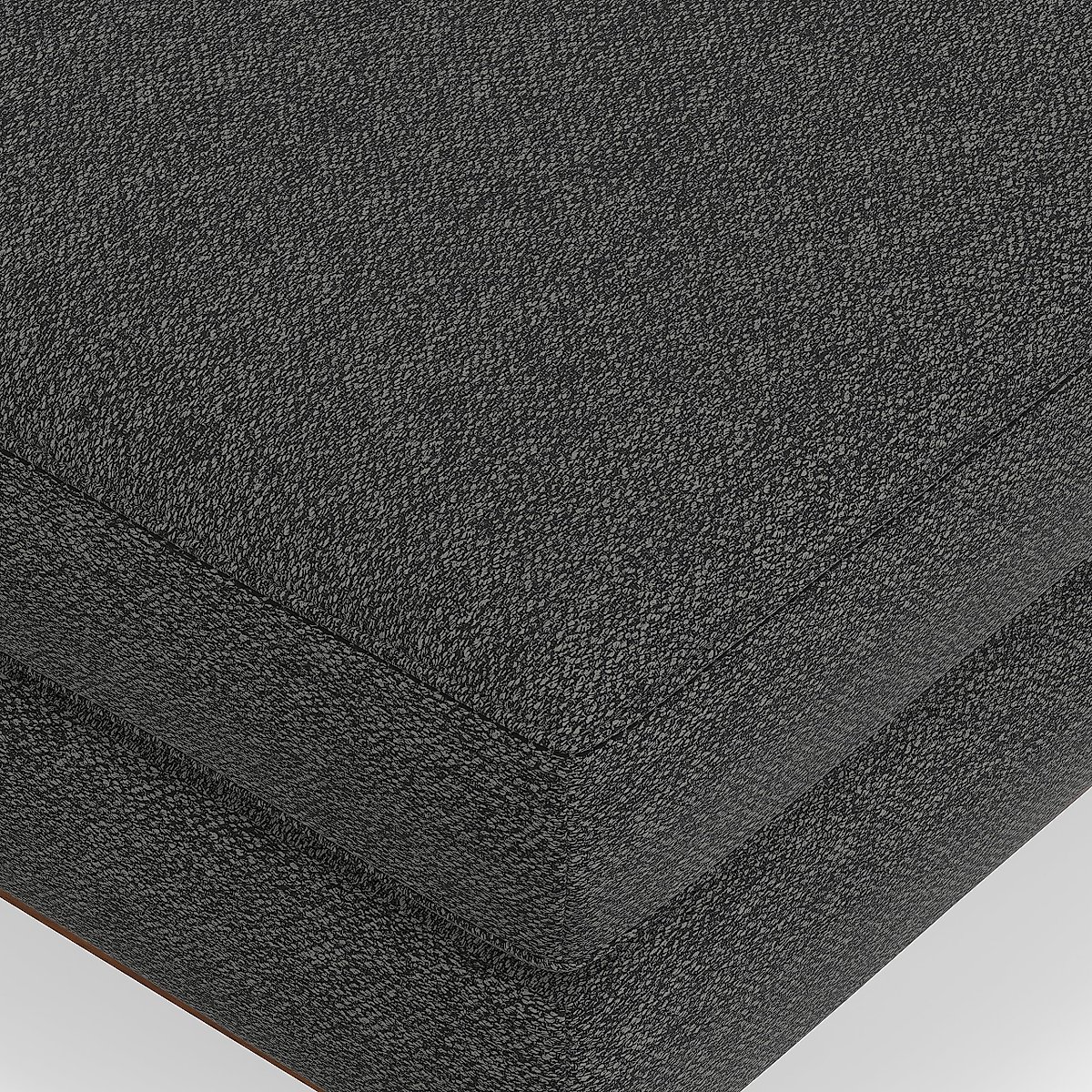 SIMPLIHOME Morrison 33 inch Wide Mid-Century Modern Ottoman in Charcoal Grey Woven-Blend Fabric, Assembled, for the Living Room, Entryway and Family Room