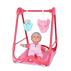 Dream Collection, Baby Doll 4-in-1 High Chair Play Set - Lifelike Baby Doll and Accessories for Realistic Pretend Play, Posable Soft Toy - 12”
