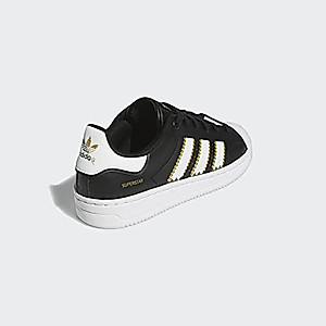 adidas Originals Women's Rich Mnisi Surperstar Ot Tech Low Shoes, Casual Leather Sneakers, Core Black/Cloud White/Gold Metallic, 9.5