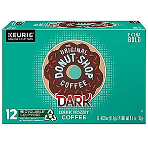 The Original Donut Shop Dark Roast Coffee, K-Cup, 12 ct