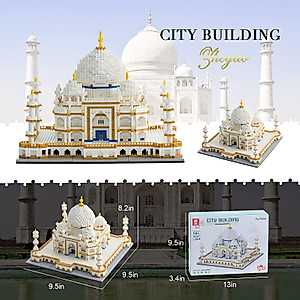 Tregoer Micro Mini Blocks Taj Mahal Building and Architecture Model Set,Mini Building Blocks Sets,Building and Architecture Toys Gifts for Kid and Adult（4000Pieces）