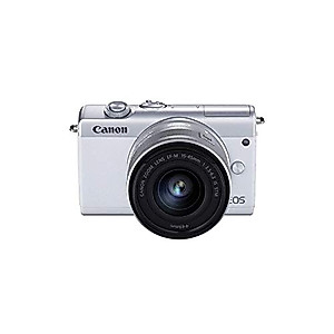 Canon EOS M200 EF-M 15-45mm is STM Kit (White) (Renewed)