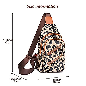 AROCFTIE Sling Bag for Women Chest Bag Leather Fanny Pack Crossboday Bags Fashion Sling Backpack for Women