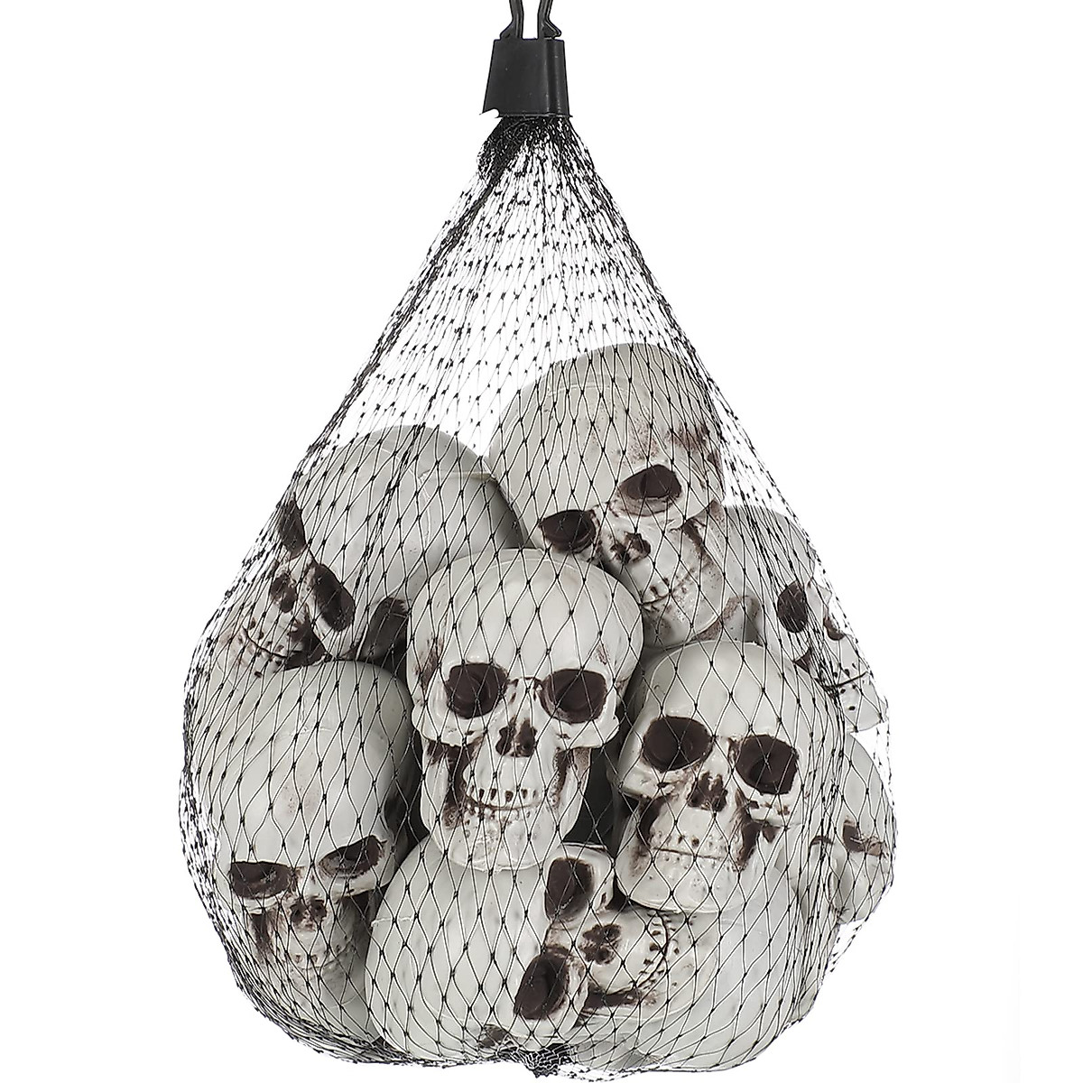 hanaiette 10 Pieces Mini Halloween Skulls Heads Skull Decor for Halloween Party, Halloween Decor Props, Table Decor Outdoor Halloween Home Decor Gift