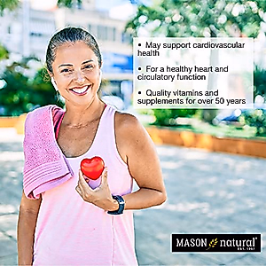 MASON NATURAL Magnesium & Vitamin D3 with Turmeric - Healthy Heart and Nervous System, Strengthens Bones and Muscles, Improved Joint Health, 60 Tablets