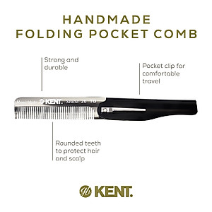 Kent Folding Beard and Mustache Comb Set - Mini Combs for Men's Grooming, Travel, and Handmade Care