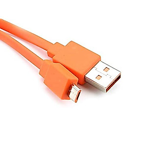 Replacement Flip 4 Charging Cable Micro USB Fast Charger Flat Power Cord Compatible with JBL Bluetooth Speaker Flip 3 4 GO Xtreme Charge 2+ Charge 3 Pulse 2 3 Clip 2 Micro II Micro Trip Speaker-Orange