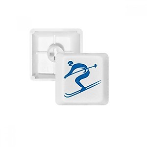DIYthinker Blue Skiing Winter Sport Outline Keycap Mechanical Keyboard PBT Gaming Upgrade Kit