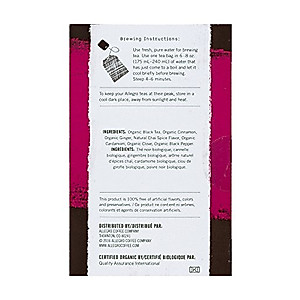 Allegro Tea, Organic Indian Chai Tea Bags, 20 ct