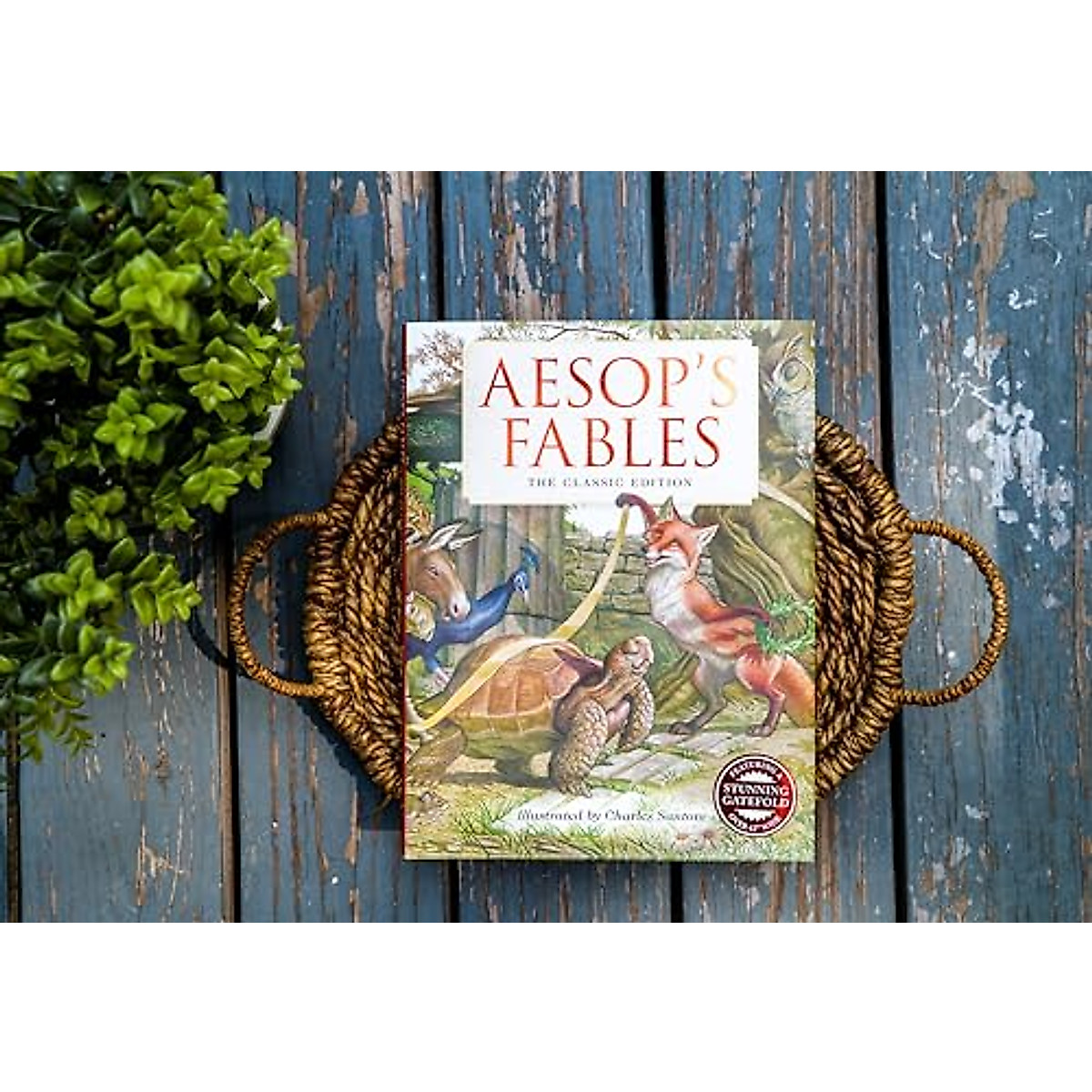 Aesop's Fables Hardcover: The Classic Edition by acclaimed illustrator, Charles Santore (Bedtime Stories With Moral Lessons) (Charles Santore Children's Classics)