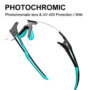 ROCKBROS Cycling Sunglasses Photochromic Bike Glasses for Men Women Sports Goggles UV Protection