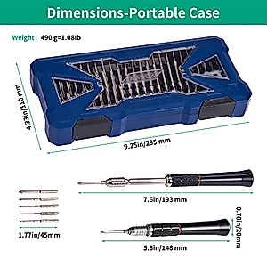 Nanch Precision Screwdriver Set,Premium Ergonomic Screwdriver with 55 High Strength Magnetic Screw Driver Bits for Computer Laptop Jewelers and other Small Electronics Repair.