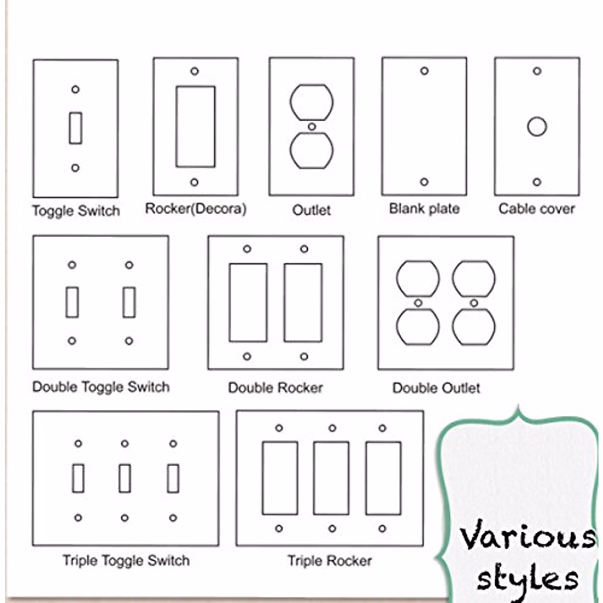 Unicorn Light Switch Cover Various Sizes Offered