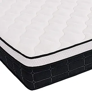 Novezza Home 12 Inch Hybrid Pillow-Top Mattress/Bed-in-a-Box/CertiPUR-US Certified Foam, King (NOVHM-P) White