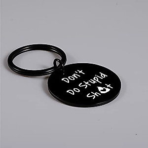 Valentines Day Gifts for Son from Mom Dad Gifts for Christmas Birthday Graduation Xmas Stocking Stuffers Gift for Teens Boys Girls New Driver Adult Son Daughter Women Men Don't Do Stupid Keychain