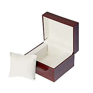 LETURE Wooden Single Watch Cases for Men Women, Wood Wrist Watch Bangle Gift Box with Pillow